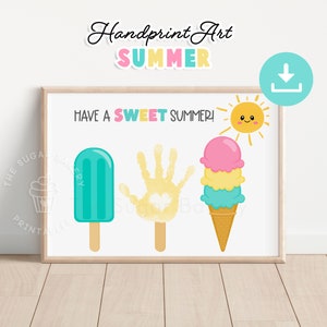 Summer Handprint Craft, Have a SWEET Summer ICE CREAM Popsicle ...