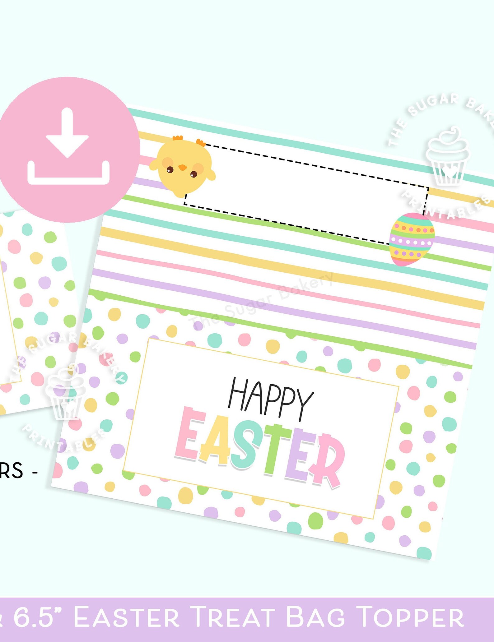 Easter Treat Bag Topper, Easter Cookie Bag TOPPERS, Treat Bag Topper ...