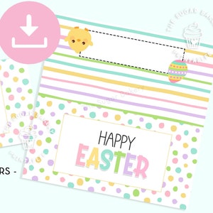 Easter Treat Bag Topper, Easter Cookie Bag TOPPERS, Treat Bag Topper ...