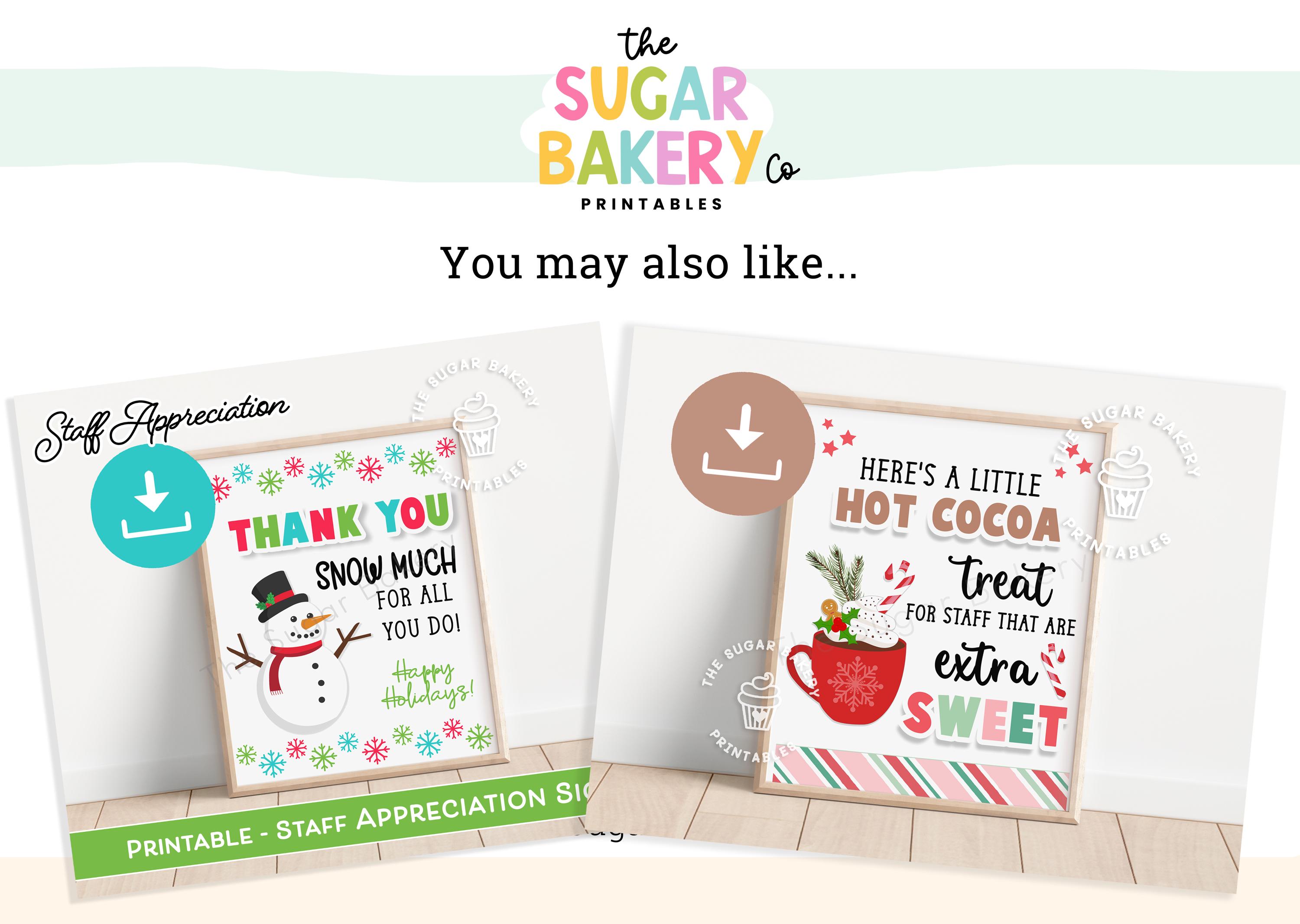 Printable Staff Cookie Sign, Chip Chip Hooray We Appreciate Your Hard ...