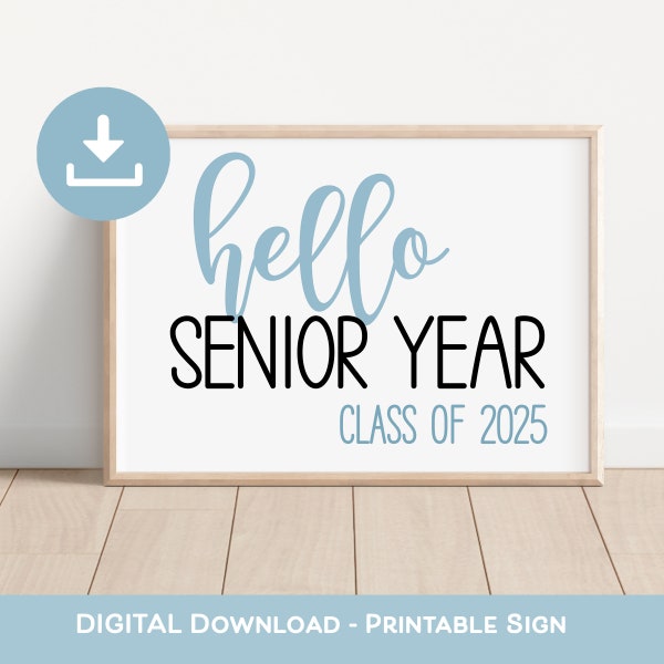 Senior Year 2025 Printable Sign - Etsy