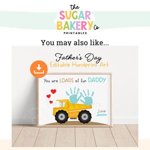 Handprint Art Craft for Father's Day, Tractor Farm Printable Father's ...
