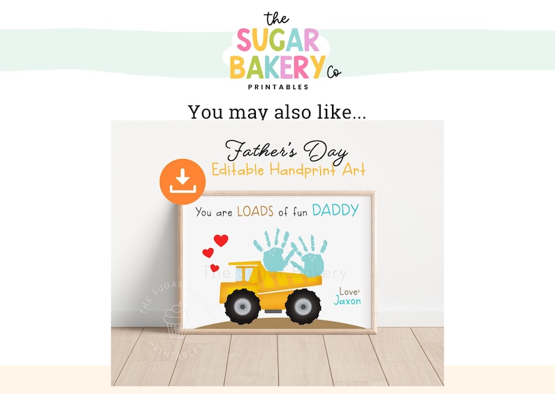 Handprint Art Craft for Father's Day, Tractor Farm Printable Father's ...
