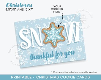 Printable Christmas Cookie Card Merry Christmas Reindeer - Etsy
