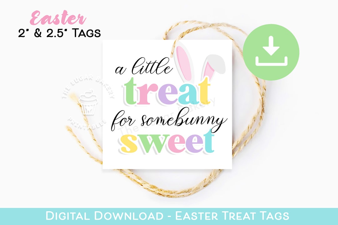 A Little Treat for SOMEBUNNY SWEET Tag Easter Treat TAGS - Etsy