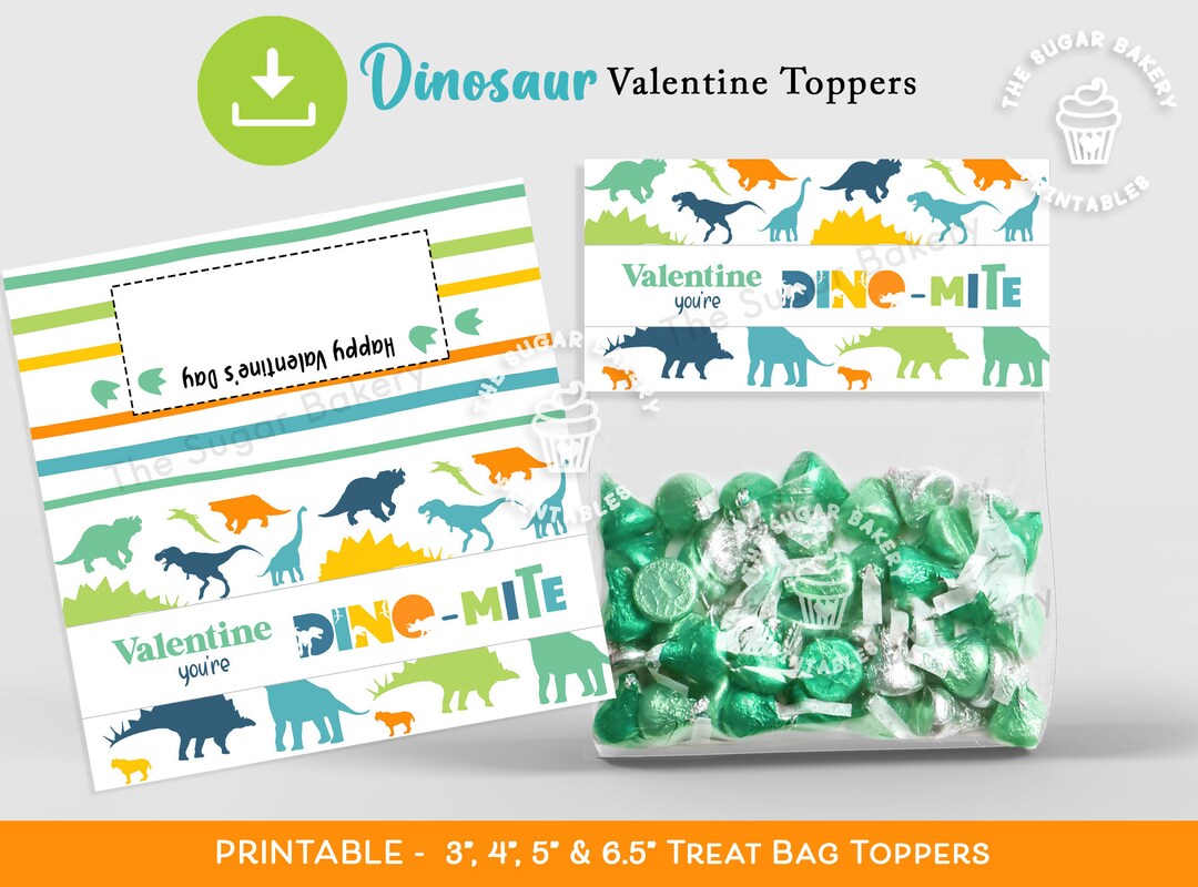 You're DINO-MITE Dinosaur Treat Bag Topper, Printable DINO Treat Bag ...