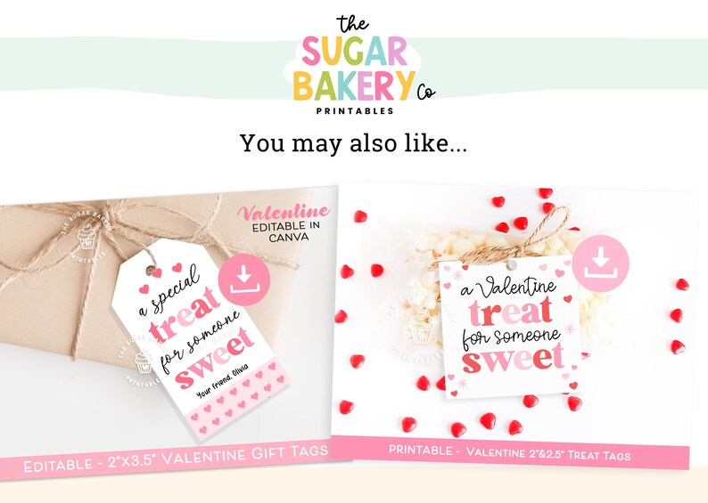 Printable Valentine Gift Tag, A Special TREAT for Someone SWEET Tags ...