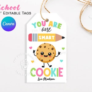 You Are ONE SMART COOKIE Tag, End of Year Student Gift Tag, Printable ...