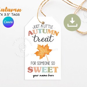 Autumn Fall Gift Tag Printable A Little Treat for Someone Sweet Fall ...
