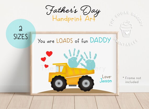 Handprint Art Craft for Father's Day Printable | Etsy