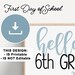 First Day of 6th GRADE Sign Hello 6th Grade Printable Sign - Etsy