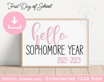Hello Sophomore Year - Etsy