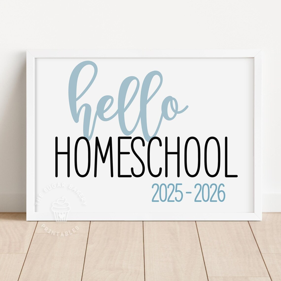 First Day of HOMESCHOOL Sign Printable Hello Homeschool First Day of ...