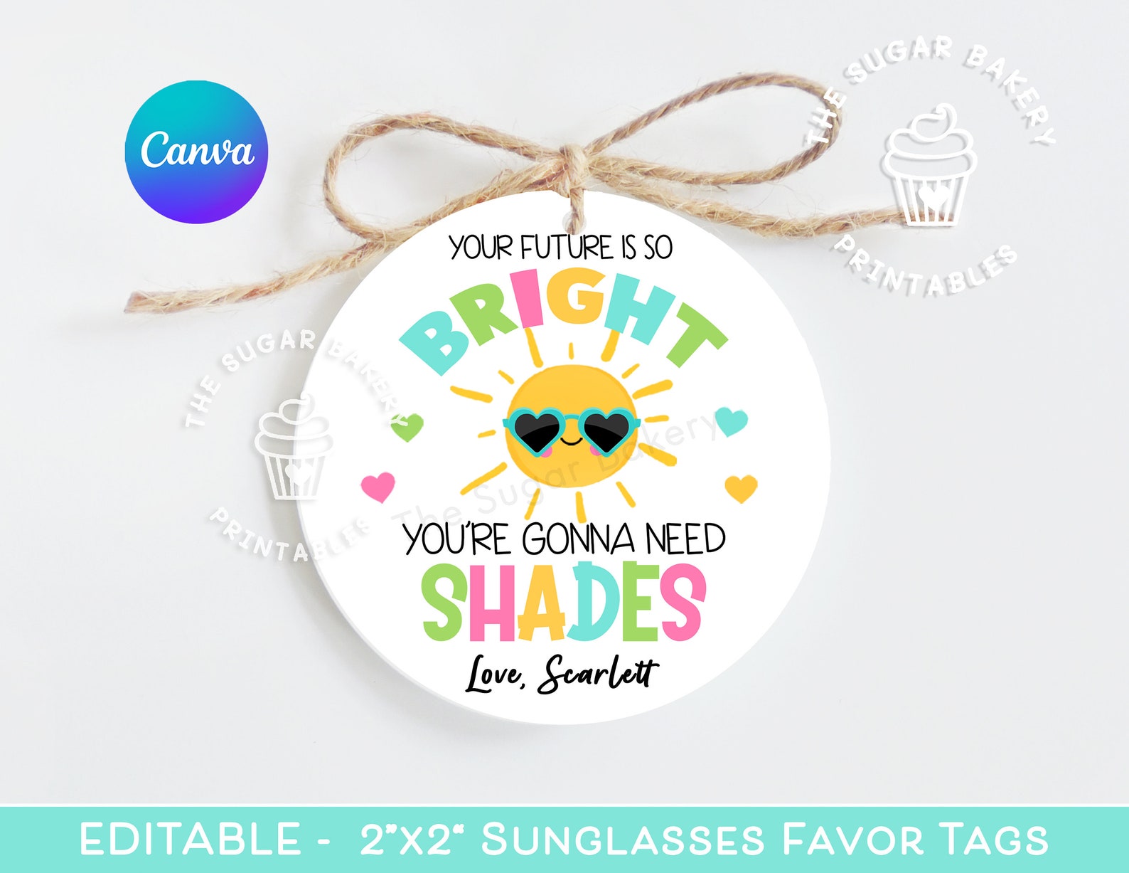 End of the Year Sunglasses GIFT TAGS, Your Future is so Bright You're ...