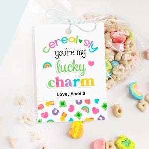 CEREAL-SLY You're My LUCKY Charm Tags, Lucky Charm Cereal Tags, St ...