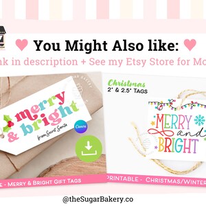 Printable Merry & Bright Winter Break Tags, Teacher Staff Kids ...