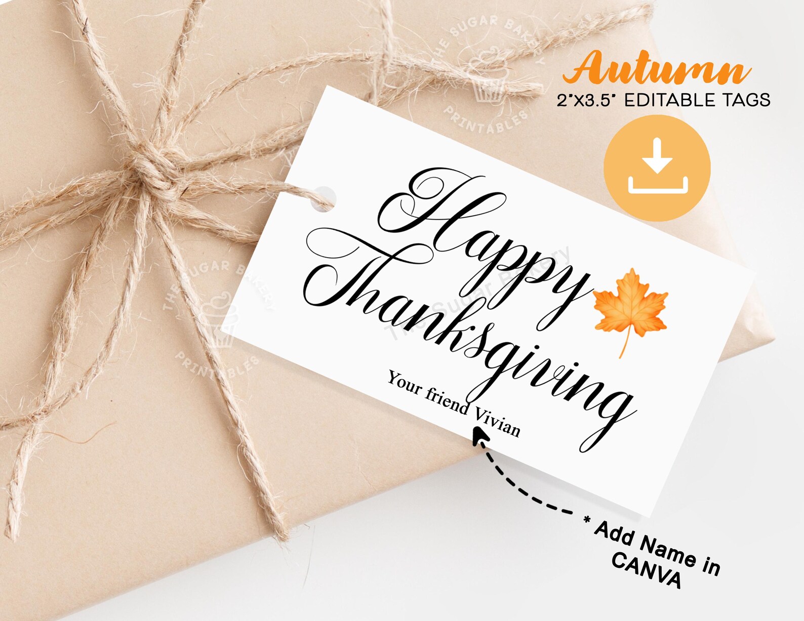 Happy Thanksgiving Gift Tags, Thanksgiving Gift Tags, Printable Autumn ...