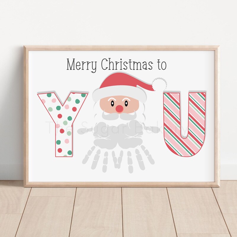 Santa Handprint - Etsy