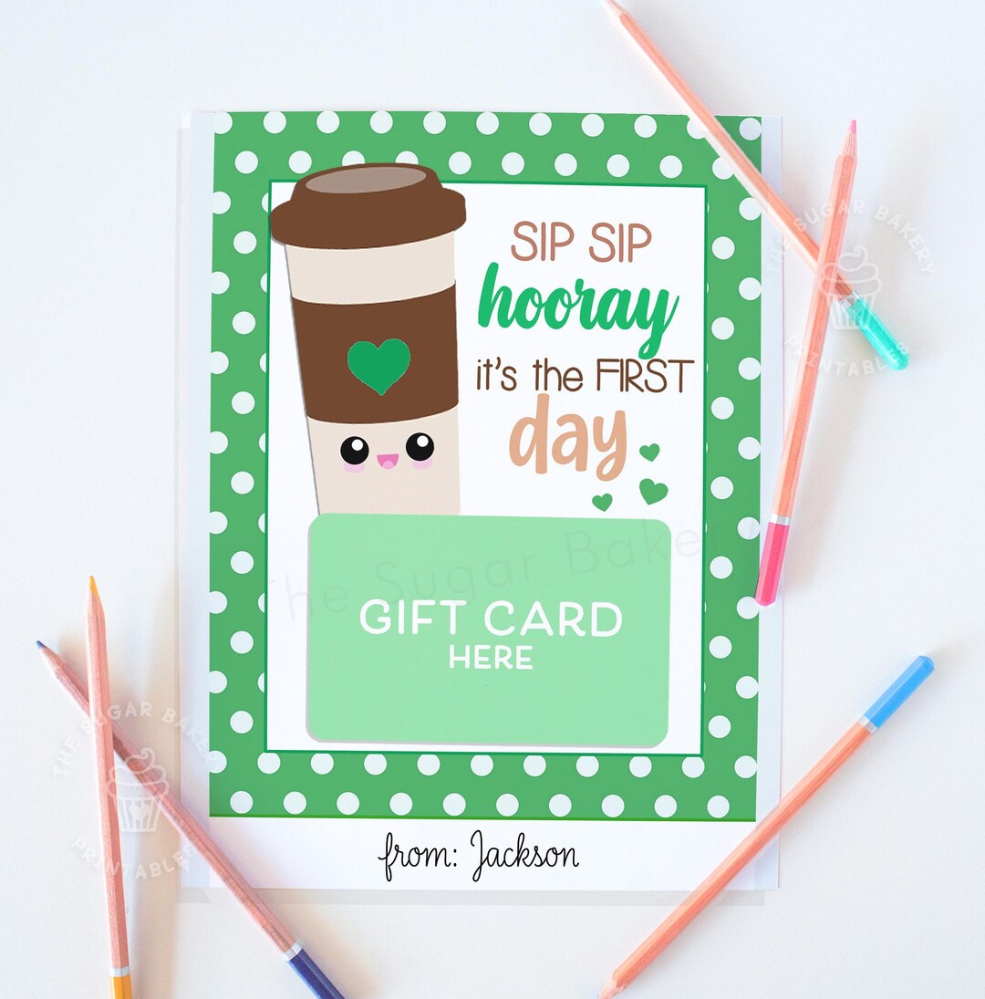 PRINTABLE Back to School Coffee Teacher Gift Card Holder, Editable ...
