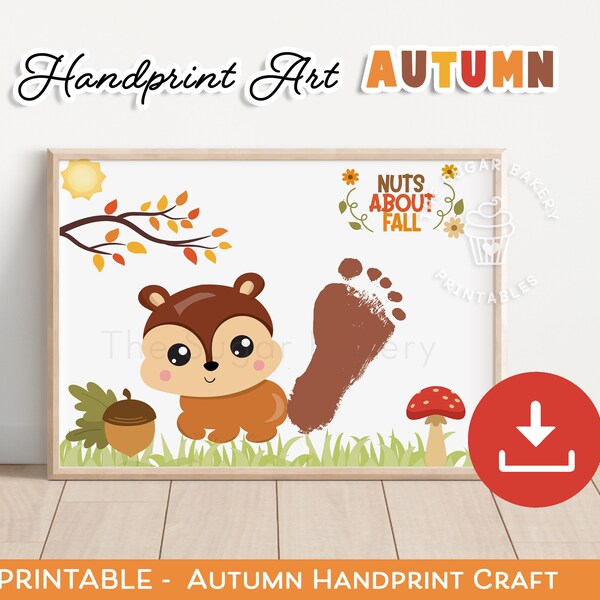 Squirrel Footprint Art - Etsy