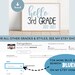 1st Day of School 3rd GRADE SIGN Hello 3rd Grade Sign - Etsy