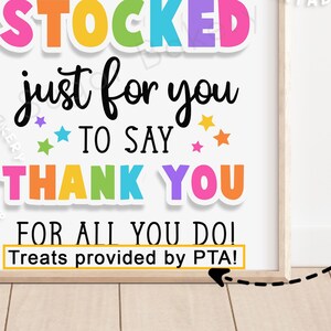 This LOUNGE is STOCKED for You, Thank You TEACHER Staff, Printable ...