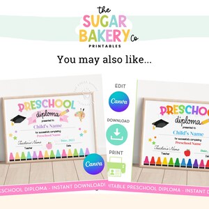 Editable Kindergarten Diploma, Kindergarten Graduation Diploma ...