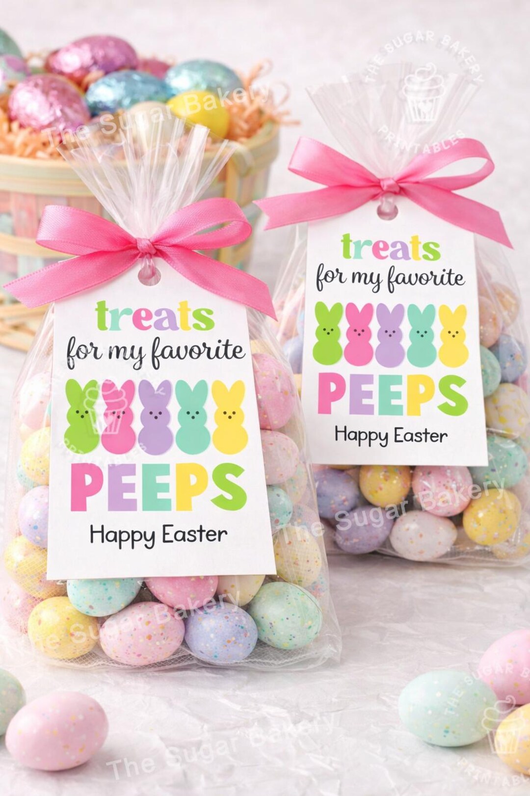 Easter Peeps Gift Tags Printable, Treats for My Favorite Peeps Tag ...
