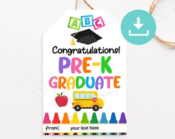 Preschool Graduation Tags, Congratulations Preschool Grad Tag ...