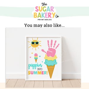 Summer Handprint Craft Printable – Hello Summer 2025 Art With Beach ...