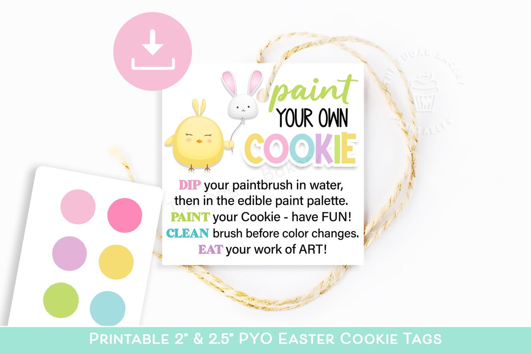 PYO Easter Cookie Tag, PYO Easter Cookie, Pyo Instructions, PYO Cookie ...