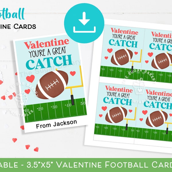 Football Valentine - Etsy