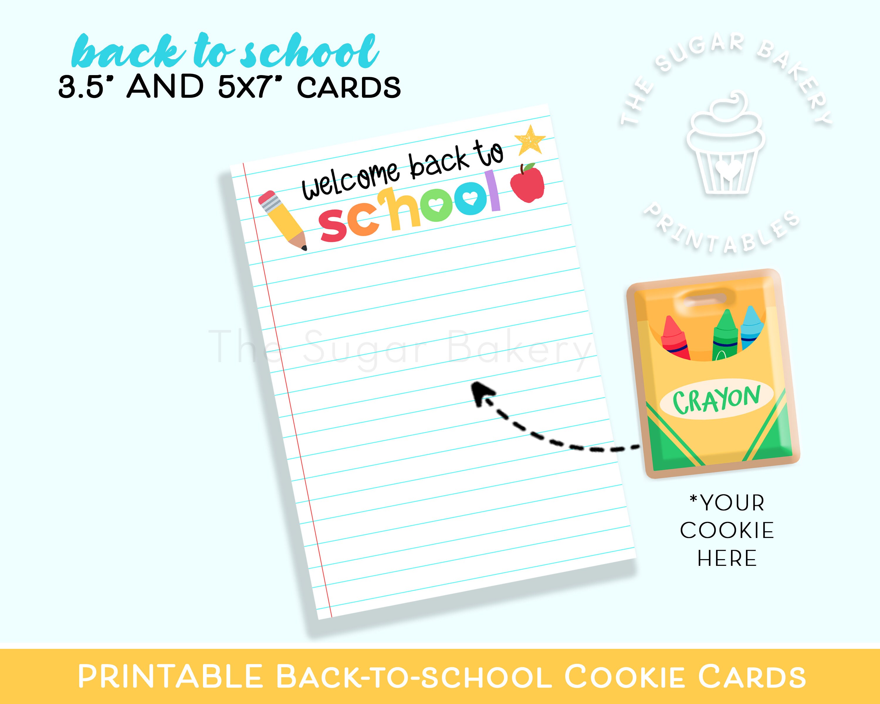 Welcome Back to School Cookie Card 1st Day of School COOKIE - Etsy