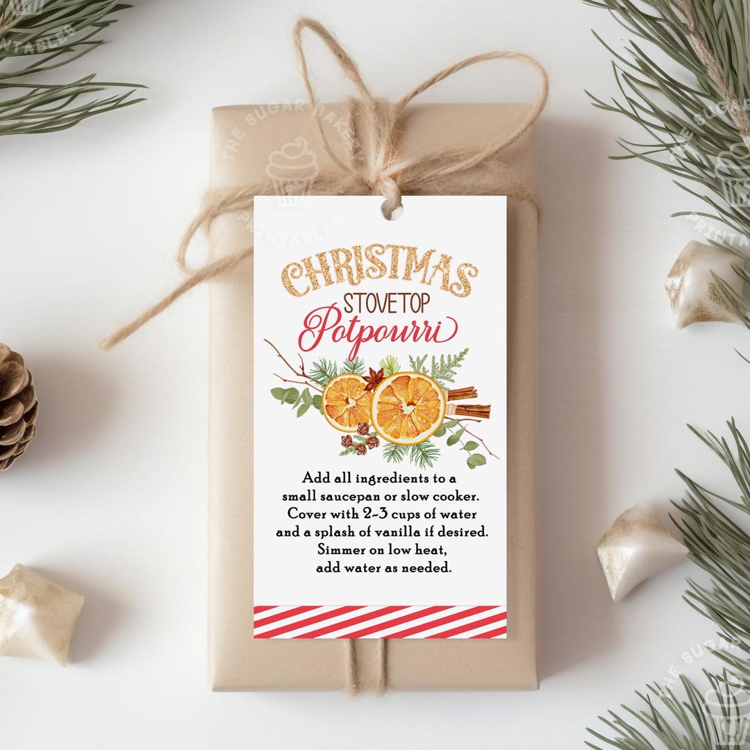 Stovetop Potpourri Christmas Gift Tag Holiday Christmas Scents Spices ...