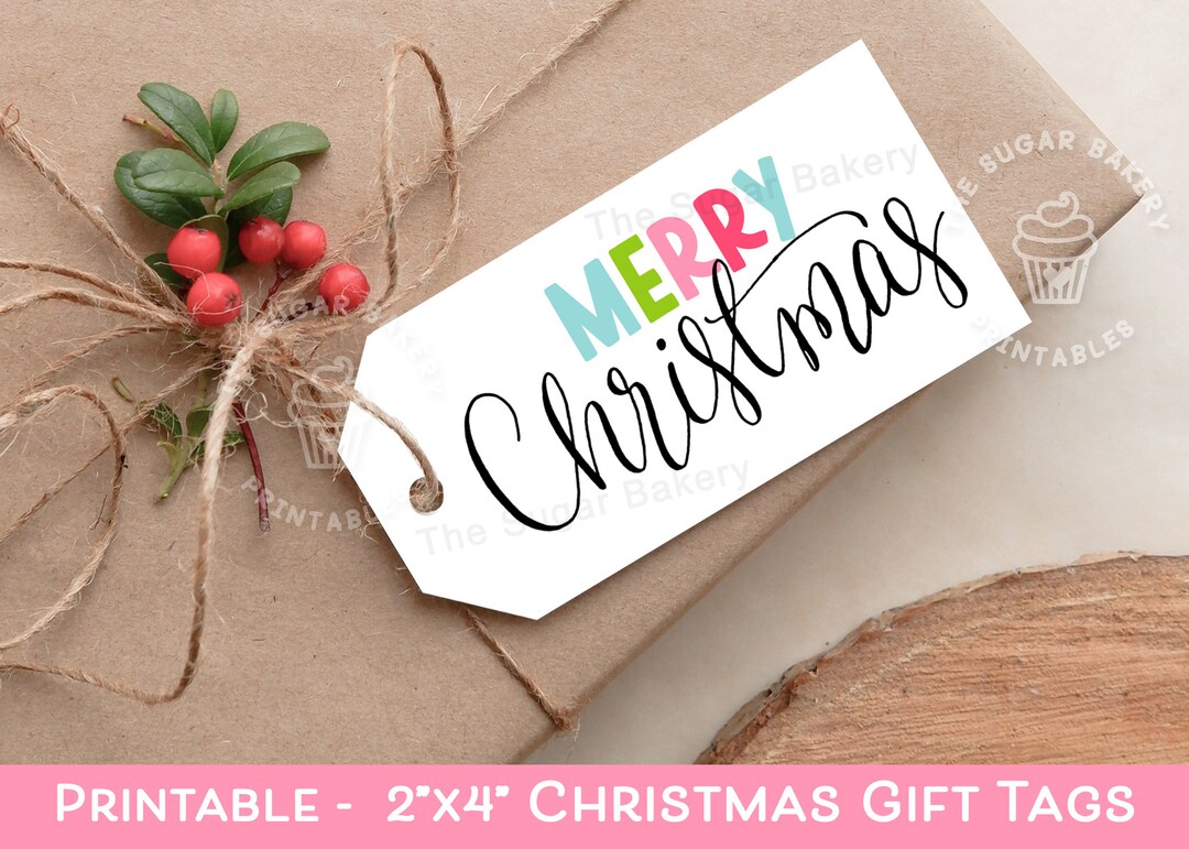 Printable Merry Christmas Gift Tag, Christmas Tags for Kids, Christmas ...