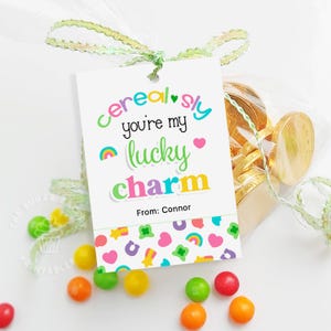 CEREAL-SLY You're My LUCKY Charm Tags, Lucky Charm Cereal Tags, St ...