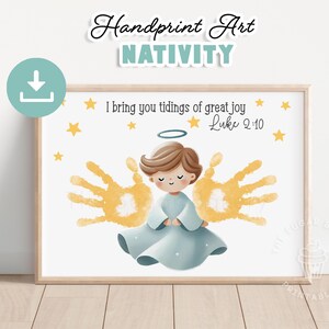 Christmas NATIVITY Handprint Art Bundle, Baby Jesus Angel 3 Wise Men ...