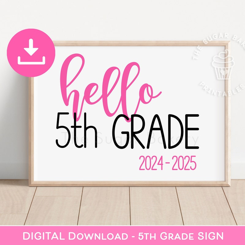 5th Grade Sign - Etsy