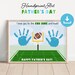 Fathers Day Handprint Art, FOOTBALL Handprint Craft, Fathers Day ...