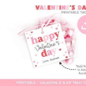 Printable Happy Valentines Day Gift Tag, Valentines Day Tag, SWEET ...