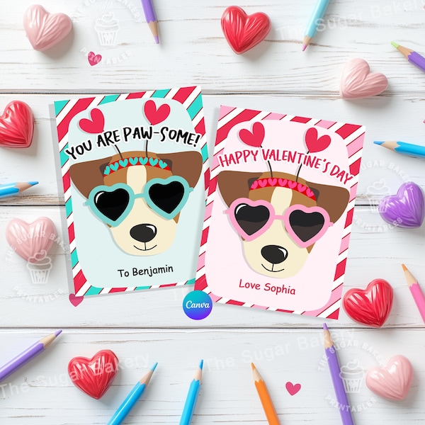 Dog Valentine Card - Etsy