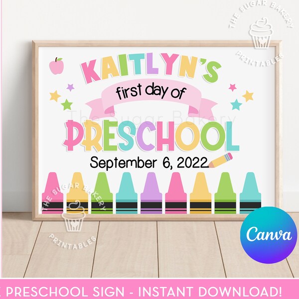 Preschool Sign - Etsy