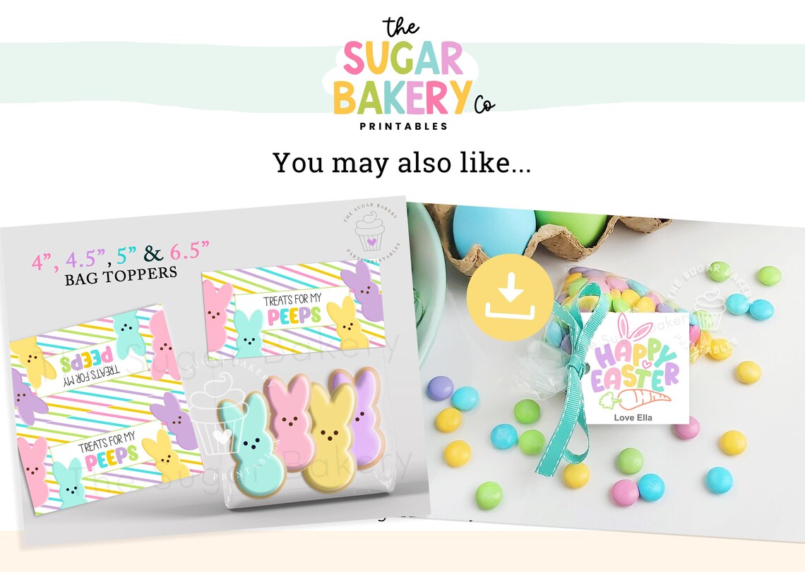 Treat for My PEEPS Cookie Card, Easter Cookie Cards, Easter Bunny ...