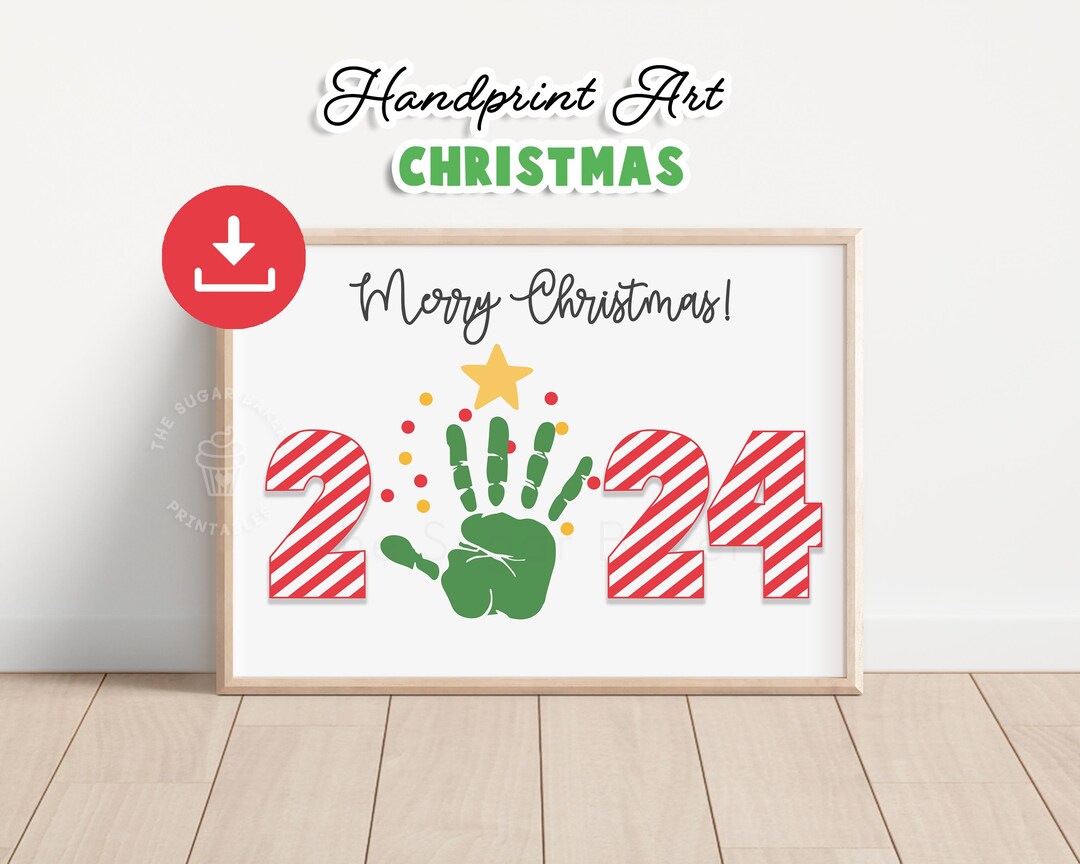 Christmas Tree Handprint Art 2024, Preschool Handprint Craft, Christmas ...