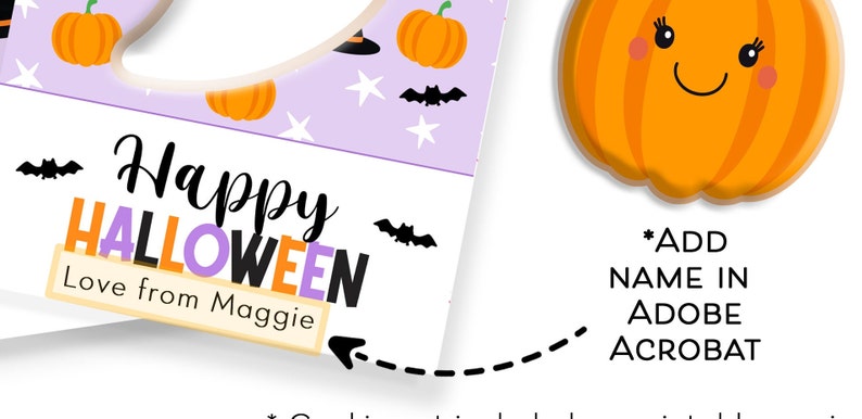 Happy Halloween Cookie Card, 3.5x5 Mini Cookie Card, 5x7 Cookie Card ...