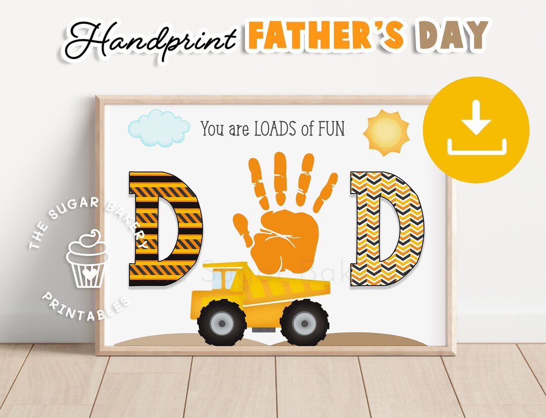 Father's Day Handprint Handprint Art Craft for - Etsy