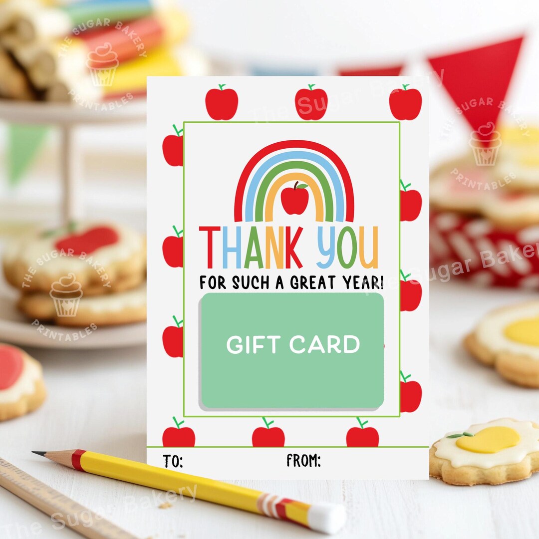 Thank You Teacher GIFT CARD Holder, 5x7" TEACHER Coffee Gift Card ...