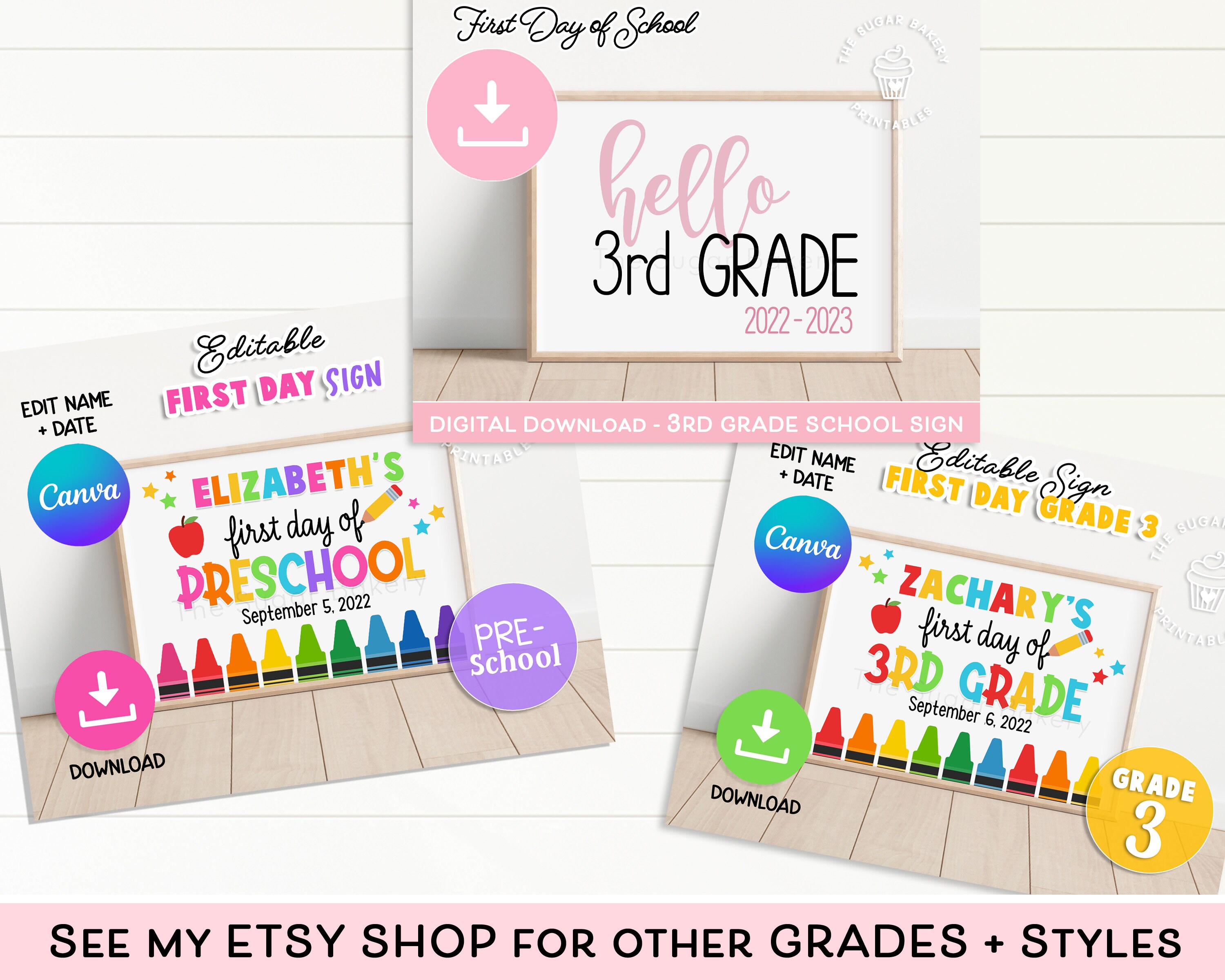 My First Day of PRESCHOOL Sign Preschool Sign 2022-2023 - Etsy