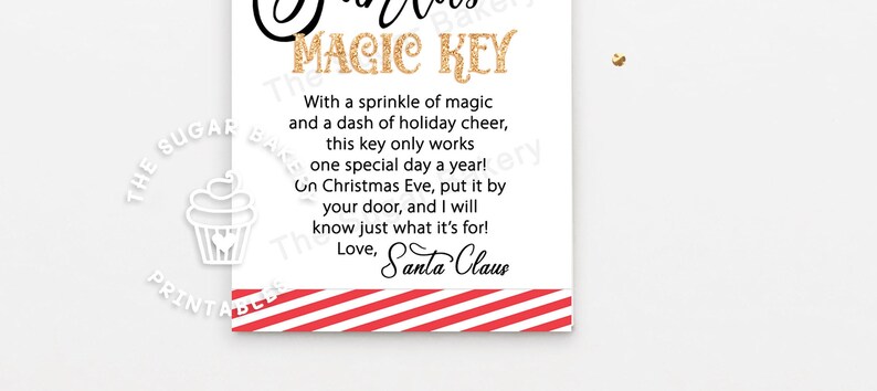 Santa's Magic Key Tags Printable Magical Christmas Eve - Etsy