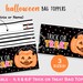 Trick or Treat Bag Topper, Halloween Pumpkin Cookie Bag Topper ...